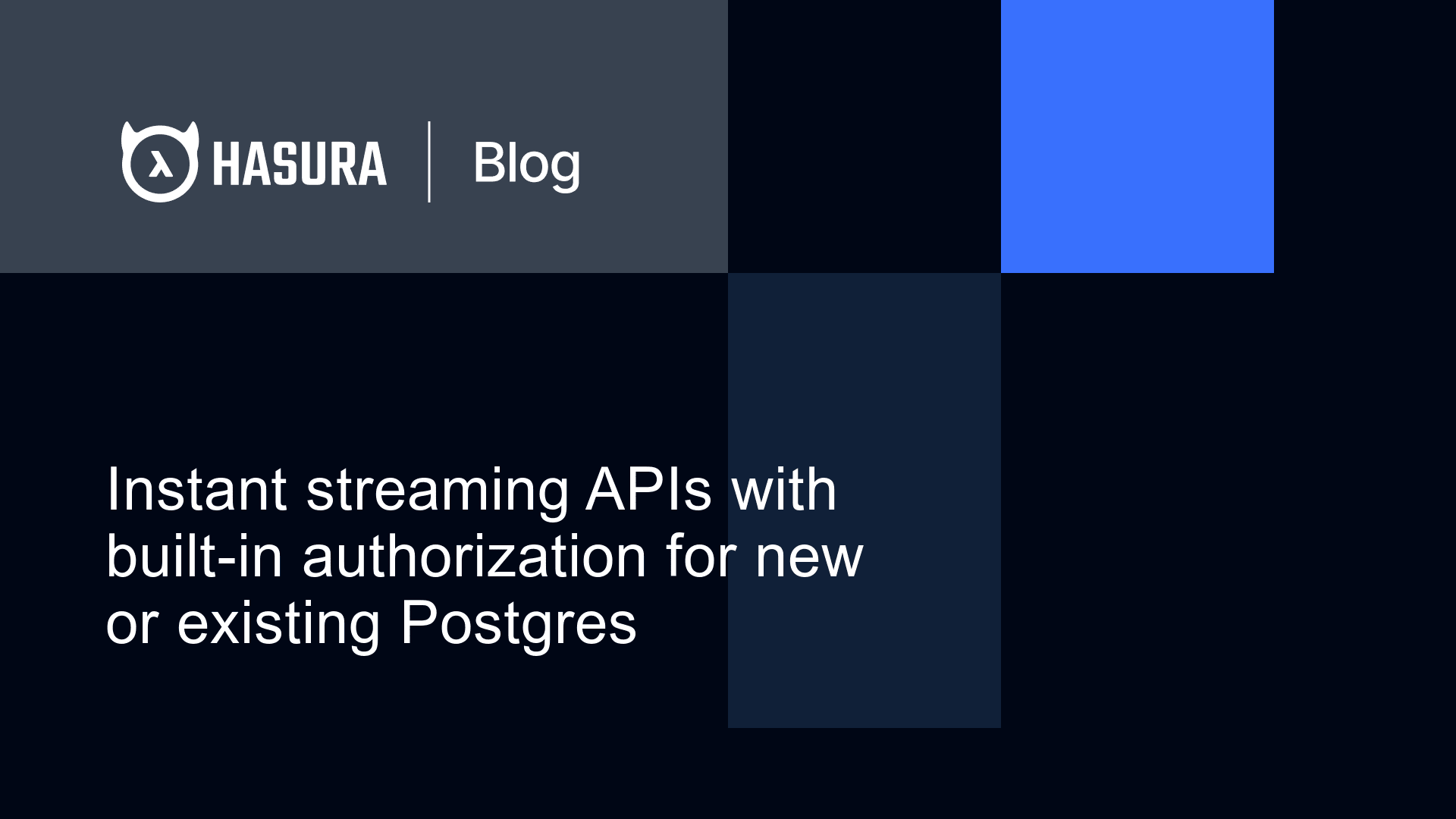 Instant streaming APIs with built-in authorization for new or existing Postgres